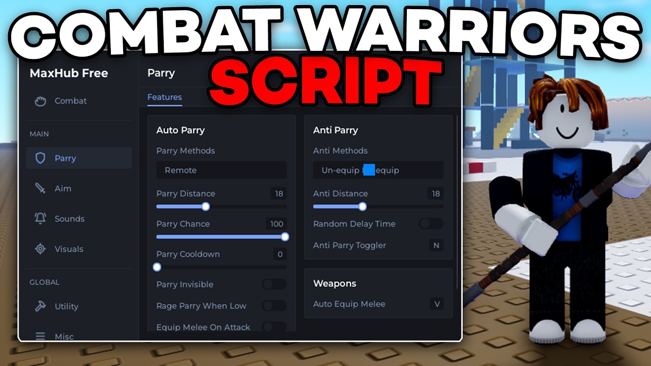 [FREE] Combat Warriors Script | Auto Parry, Kill Aura, Auto Farm Kills ...