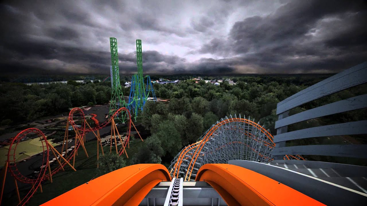 Six Flags New England Wicked Cyclone ANIMATED POV New for 2015 - YouTube