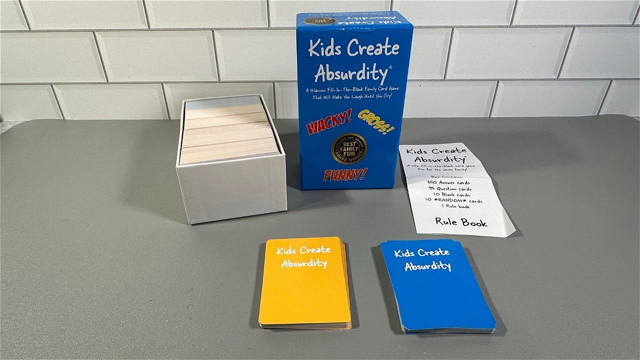 Kids Create Absurdity: Family Friendly Card Game - 465 Cards - YouTube