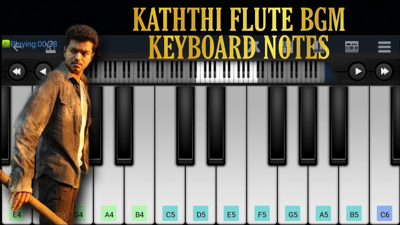 Kathi flute bgm keyboard notes - YouTube