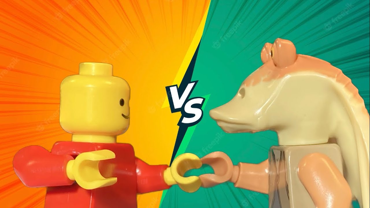 LEGO man vs Jar Jar Binks - YouTube