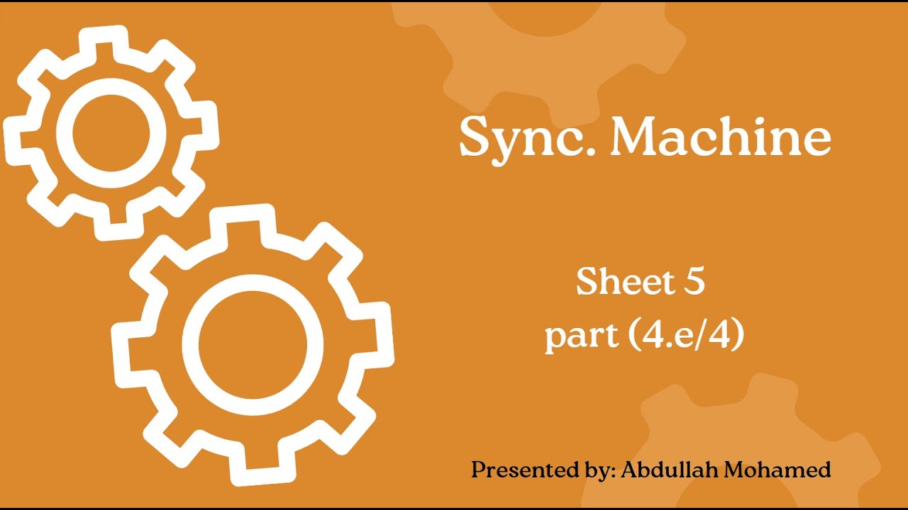 Sync. Machine || Sheet 5 part (4.e/4) - YouTube