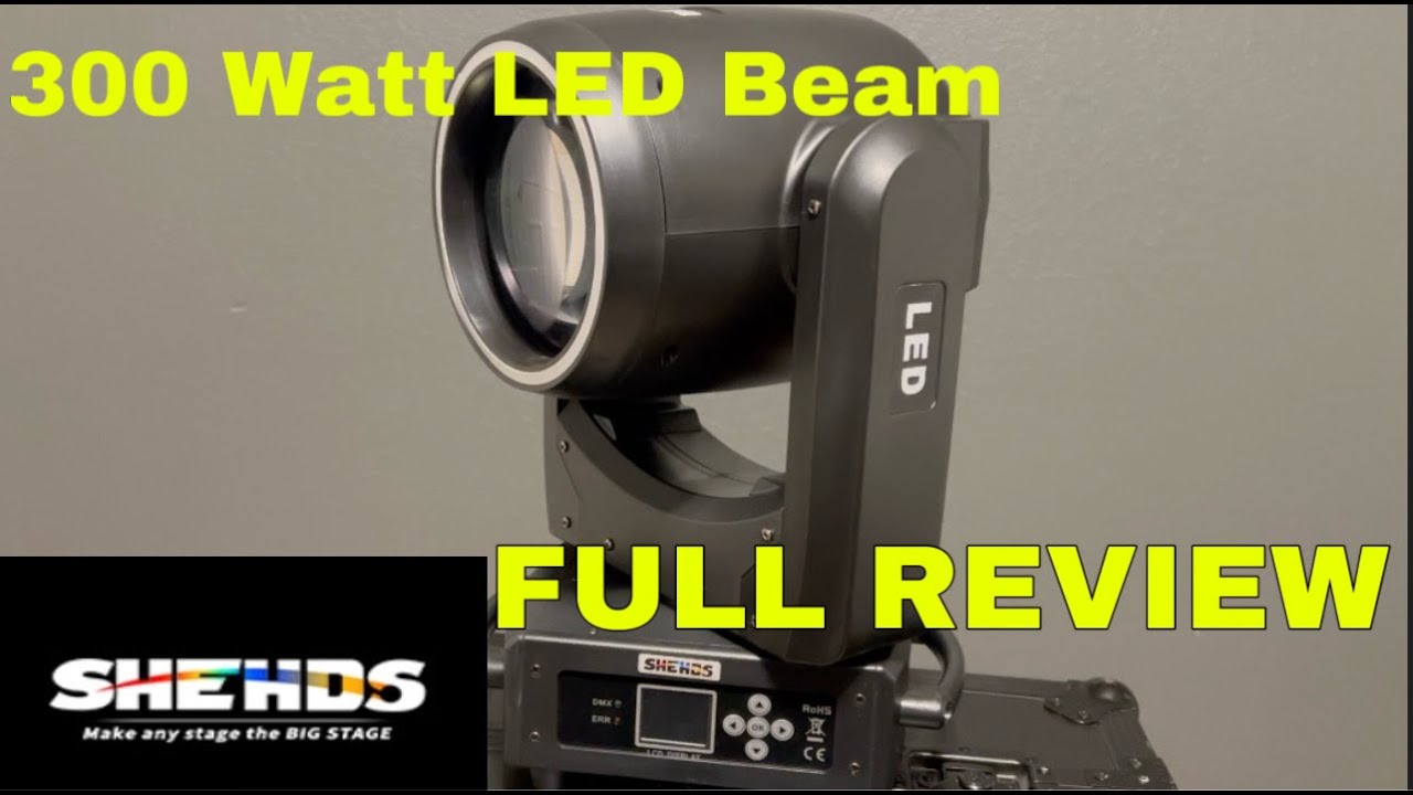 Full In-Depth Review On SHEHDS LED Beam 300W Moving Head With LED Ring ...