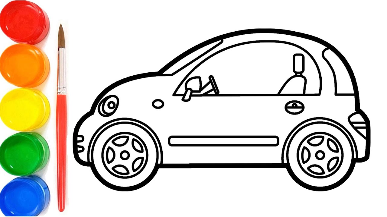 Cara menggambar Mobil easy - draw a car easy - YouTube