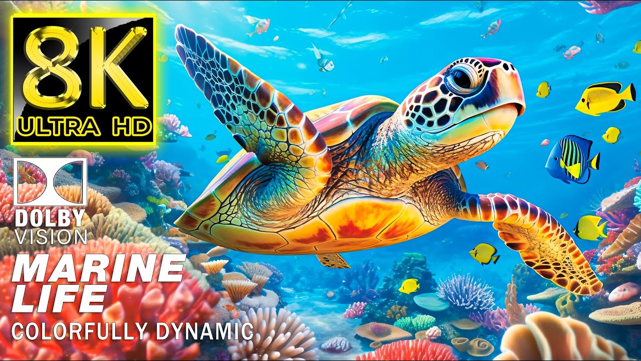 Marine Life in 8K Video Ultra HD - Incredible Colorful 8k Ocean Life ...