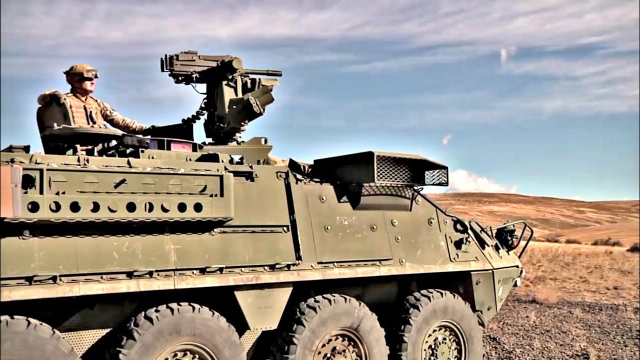 Stryker Mounted MK-19 Grenade Launcher #212 - YouTube