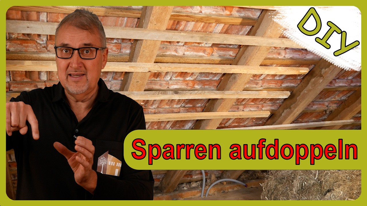 Altbau Dachdämmung - Sparren richtig vorbereiten - YouTube