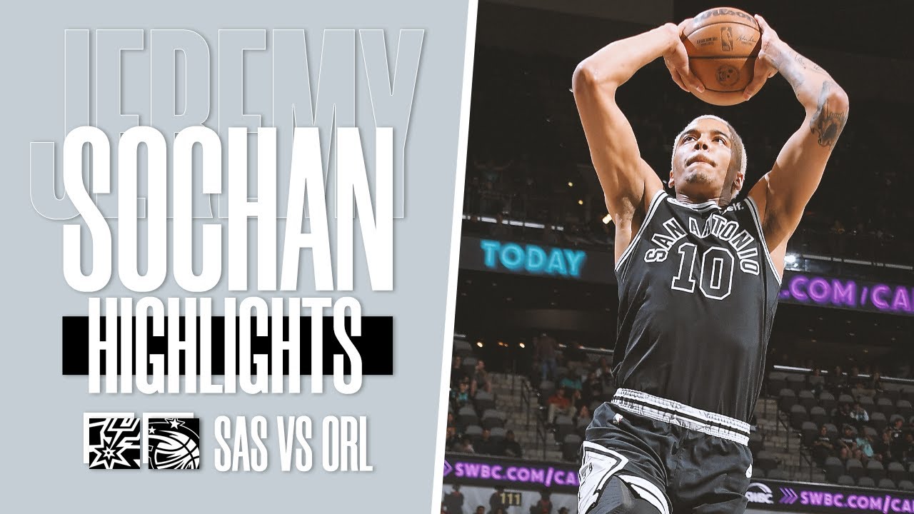 Jeremy Sochan Highlights vs Orlando Magic (29 pts, 11 reb, 2 ast ...