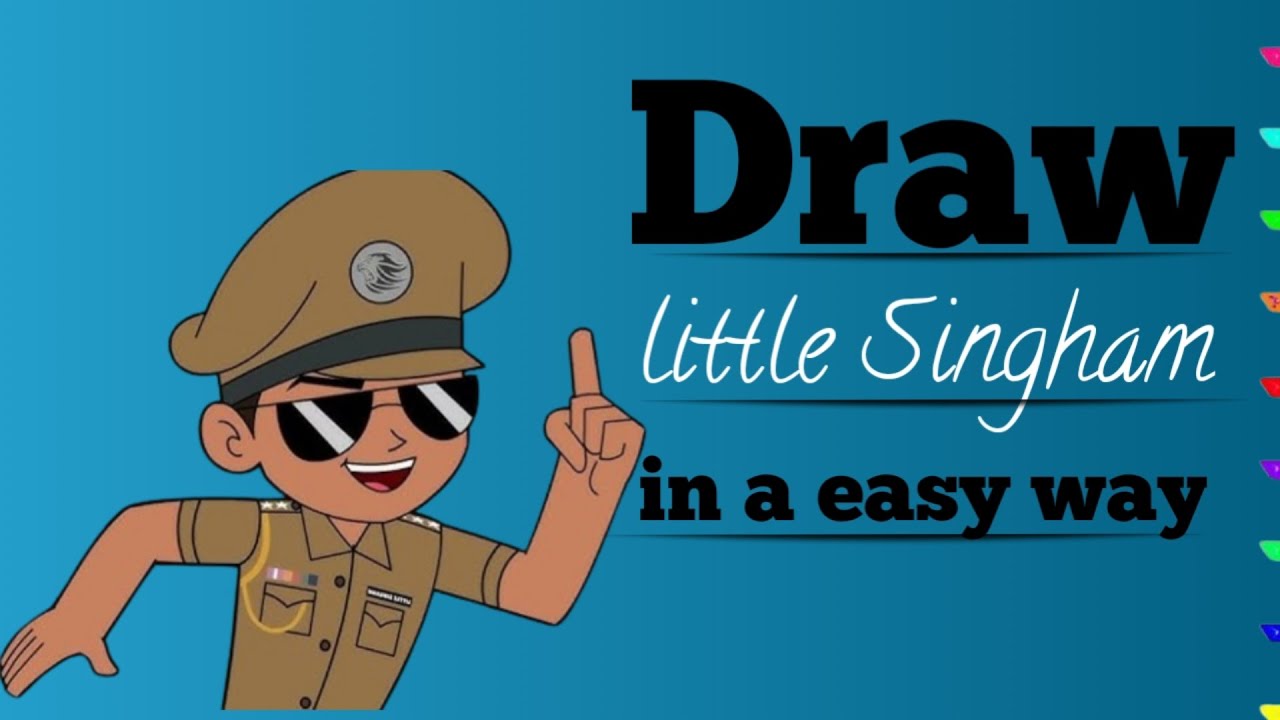 Little Singham drawing easy | easy way to draw little Singham - YouTube