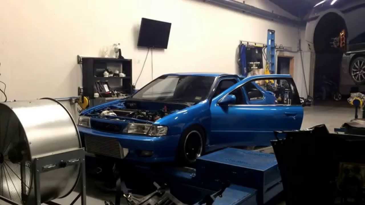 Sr20de precision turbo Dyno fwd 200sx - YouTube