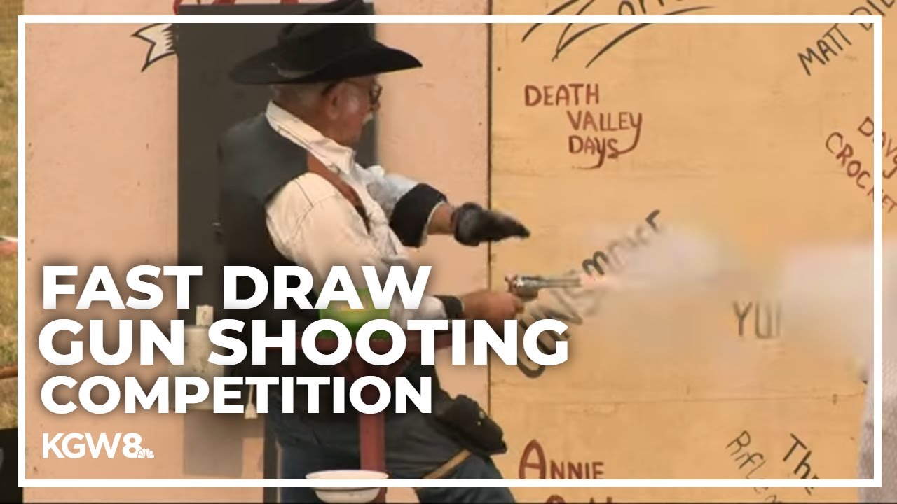 Oregon 6 Gun fast draw world championship in Forest Grove - YouTube