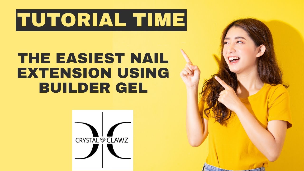 Learn to create a nail extension using Crystal Clawz Builder Gel - YouTube