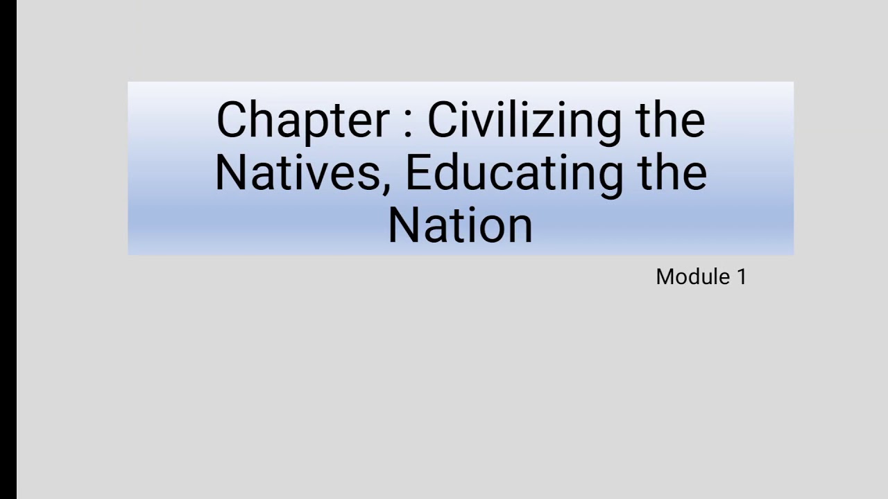 Civilizing the native module 1 - YouTube