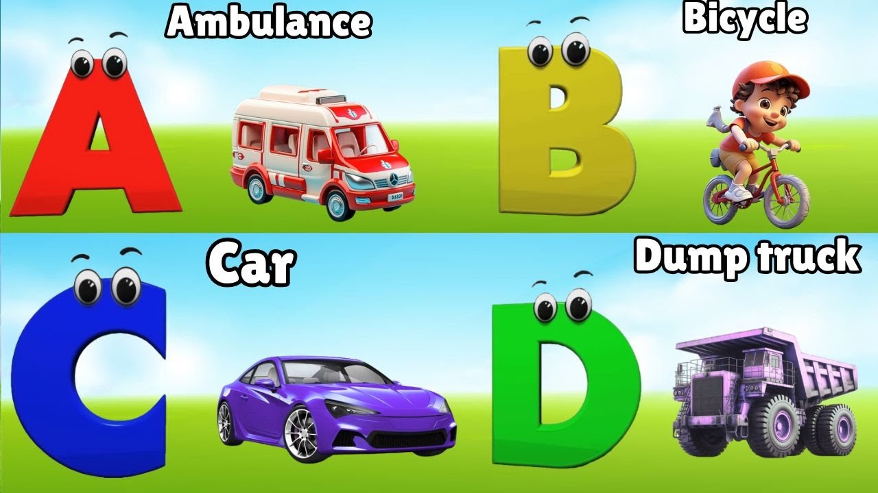 Vehicles Alphabet Song for kids | Vehicle ABC Song | Phonics for Kids ...