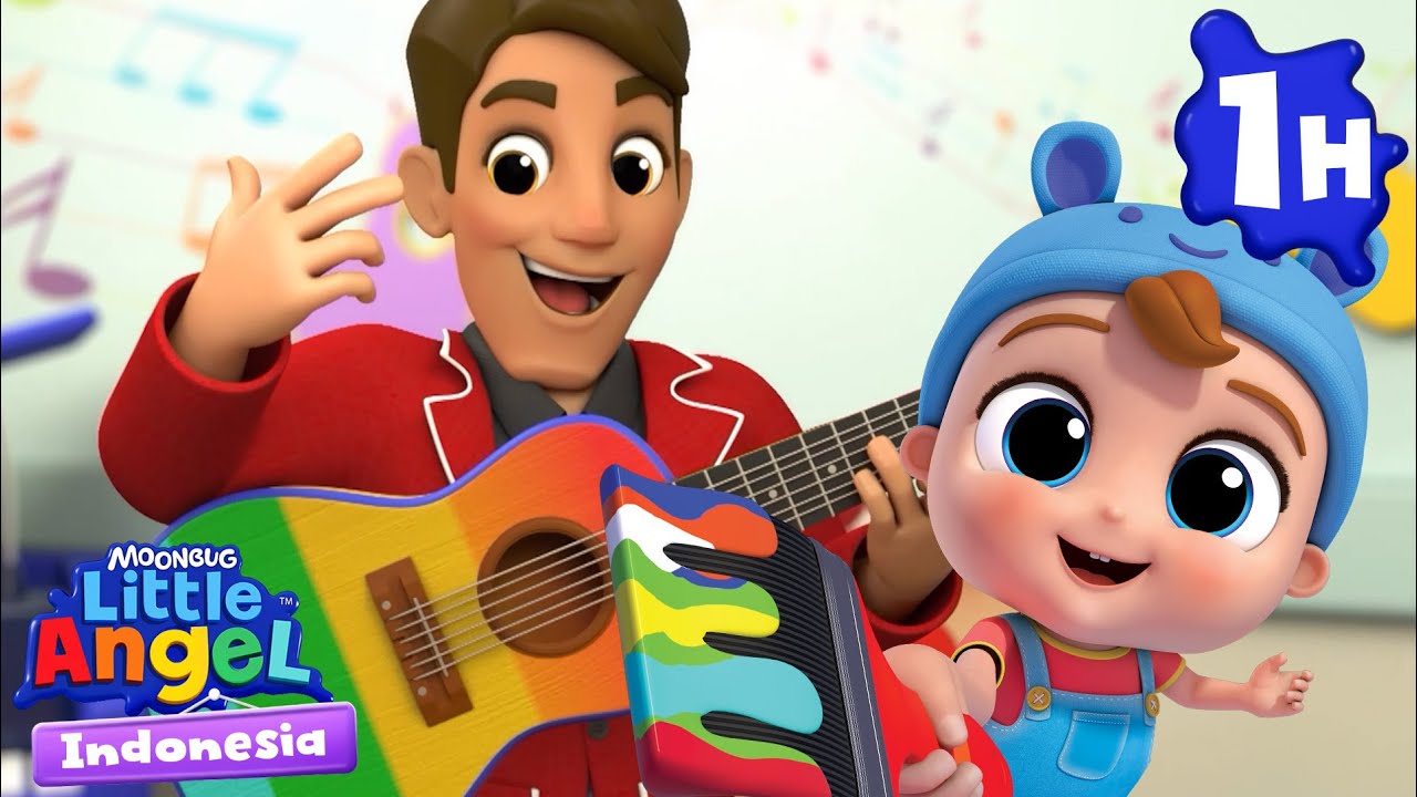 Belajar Main Musik Sangat Seru! | Little Angel Indonesia | Kartun dan ...