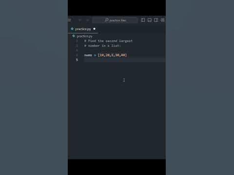 Find The Second largest numbers | #python #pythonprogramming #coding #learnpython - YouTube