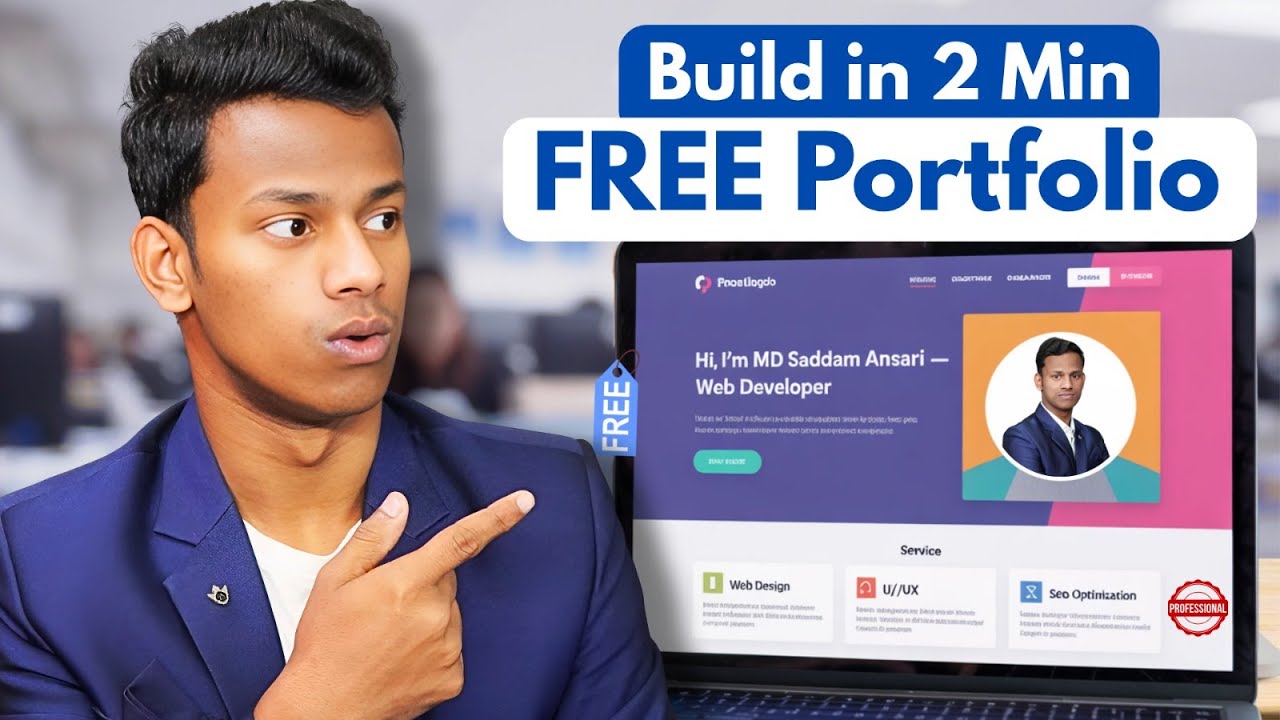 Build Your First Portfolio Using AI with Carrd.co | Best portfolio designer Website for you ...
