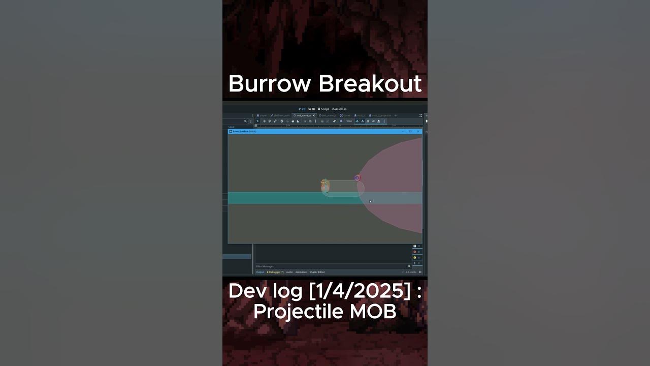 Burrow Breakout Devlog [01/04/2025] : Projectile Mob #godot #gamedev #shorts - YouTube