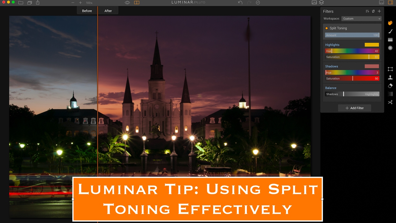 Luminar Tip: Using Split Toning Effectively - YouTube