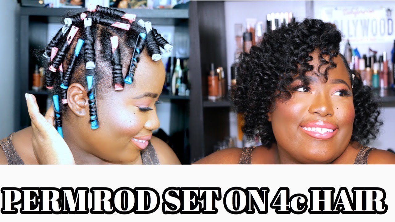 MY BEST PERM ROD SET ON 4C NATURAL HAIR - YouTube