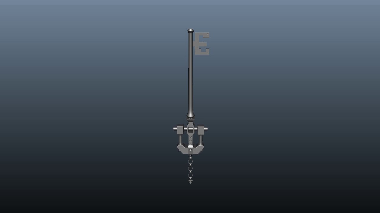 Inorganic 3D Modeling - Master's Defender Keyblade from Kingdom Hearts ...
