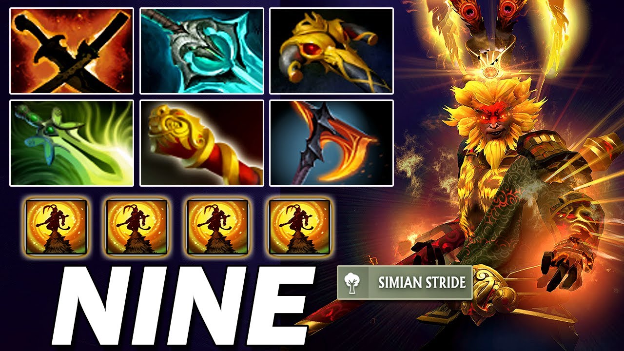Nine - Monkey King Aggressive Gameplay | Dota 2 IMMORTAL RANK! - YouTube