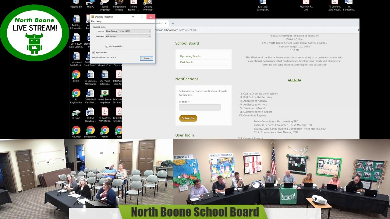 School Board Live Stream August 20, 2019e - YouTube