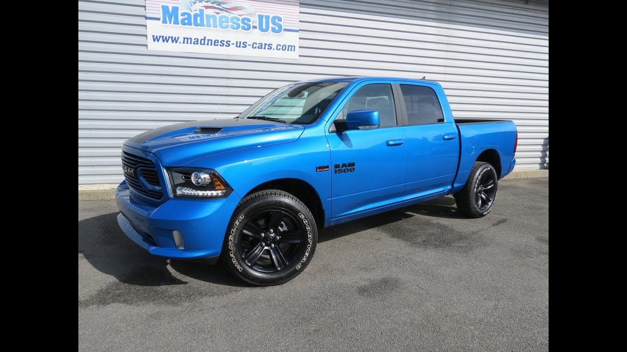 Ram 1500 Crew Cab Sport Hydro Blue 4x4 2018 - YouTube