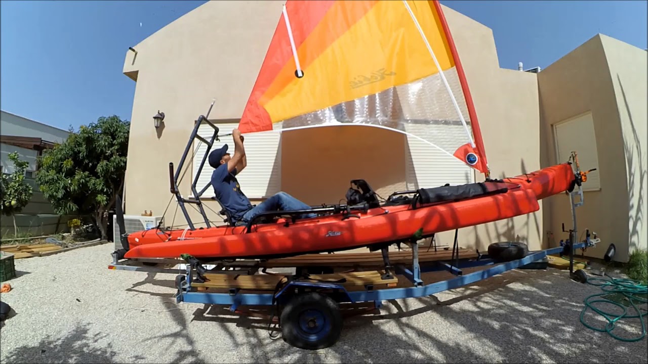 Hobie Mirage Tandem Island Main Sheet Riser & Utility Bar DIY - YouTube