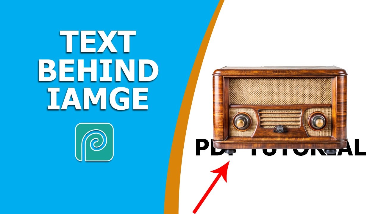 How to put text behind part of an image in Photopea - YouTube