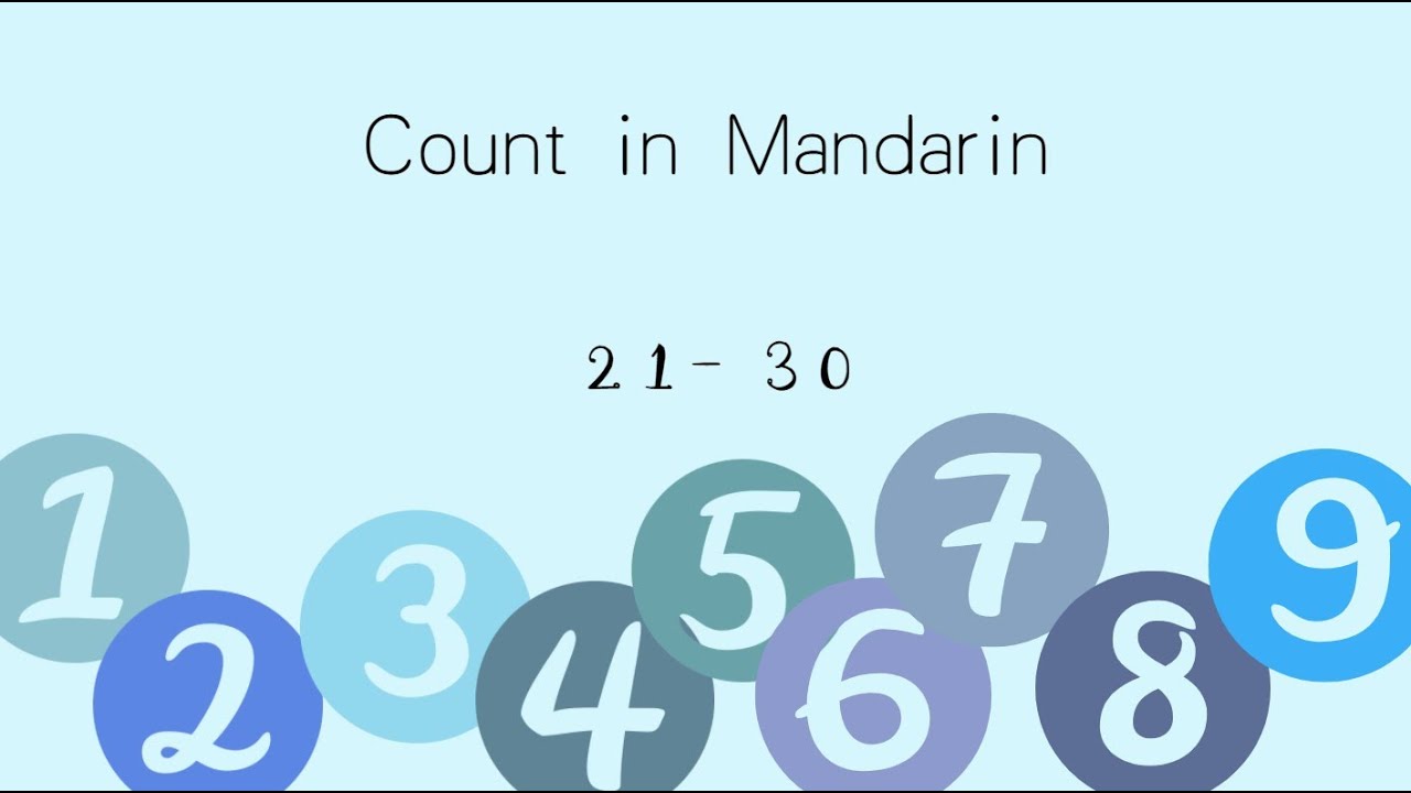 【Chinese numbers】Learn to Count in Mandarin (21-30) | Let’s Learn ...