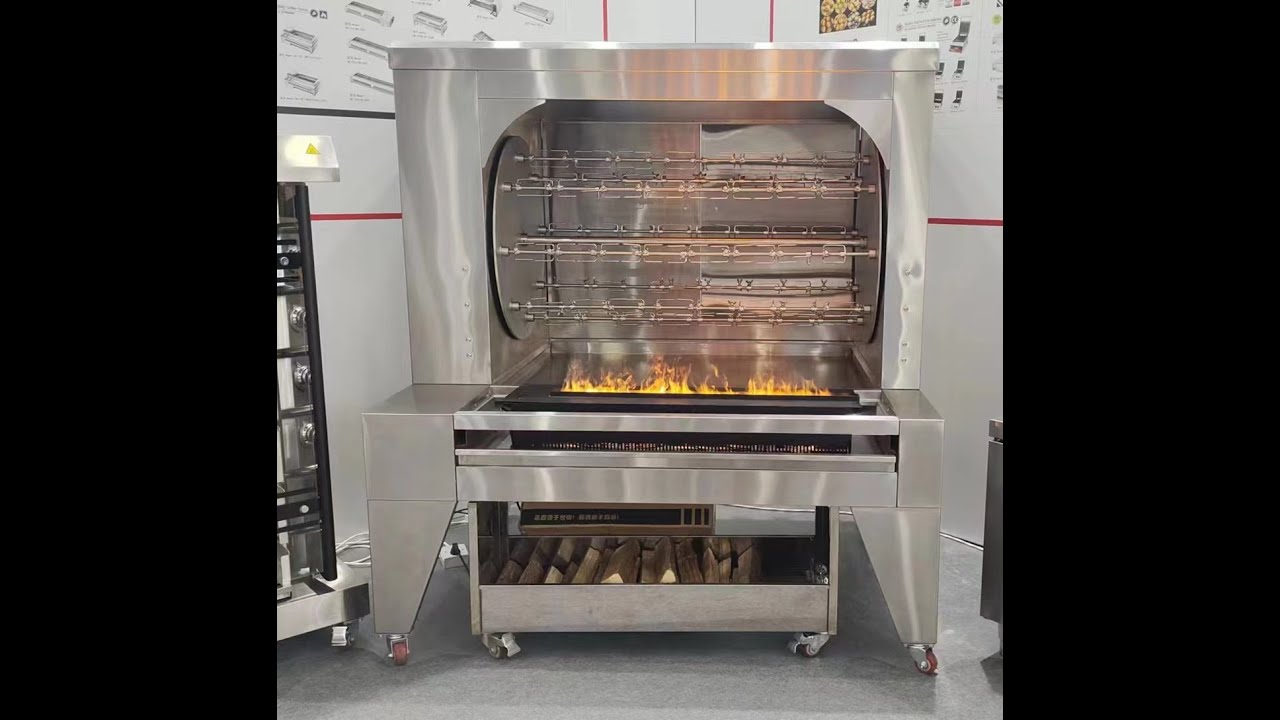 Commercial Charcoal Chicken Rotisserie Oven Wood Fire Chicken Grill ...