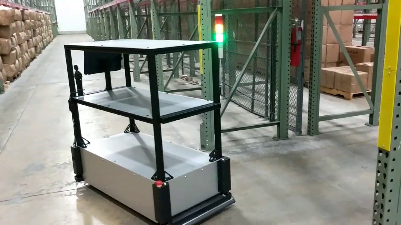 Self-driving Cart Material Handling - YouTube