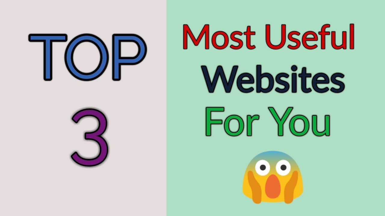 Top 3 most Useful website || best websites for you free || Did you know ...