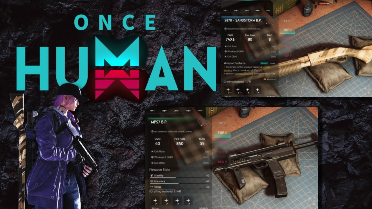 ONCE HUMAN-SMG and Shotgun Gameplay - YouTube