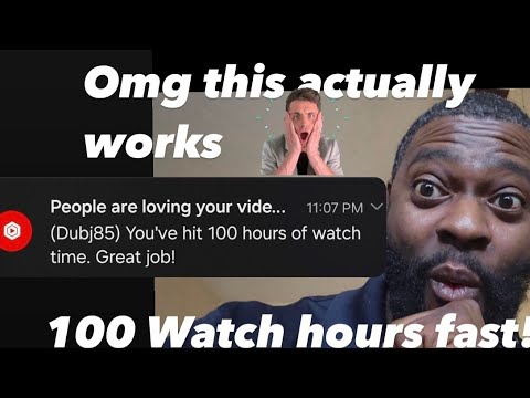 How to hit 100 hours of watch time first.. and fast... - YouTube