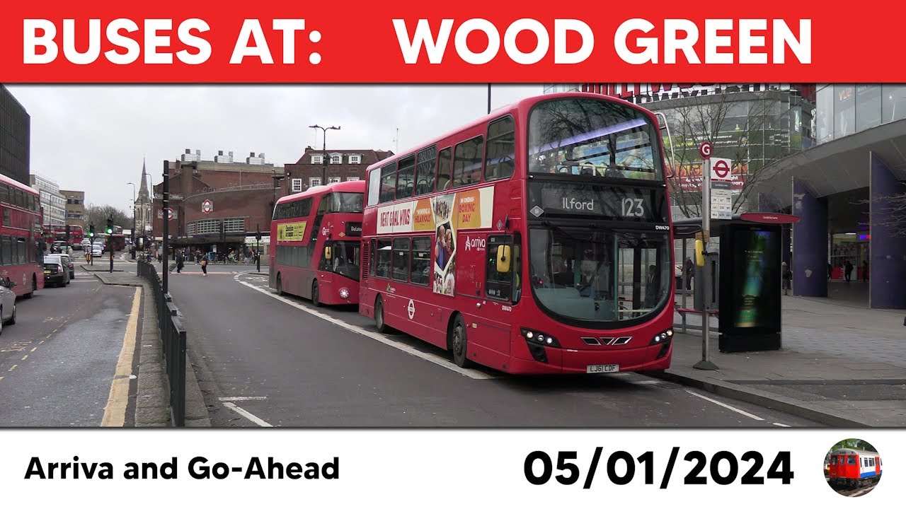 London buses at Wood Green 05/01/2024 - YouTube
