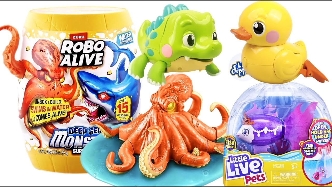 UNBOXING | WATER ACTIVATED|COLLECTION OF SEA ANIMALS BY ZURU| ROBO ...