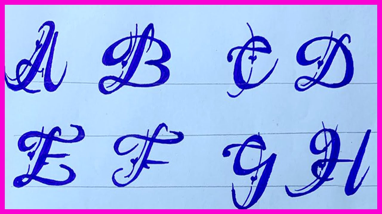 A to Z Fancy Alphabet Writing Practice | A to Z Alphabet Writing For ...