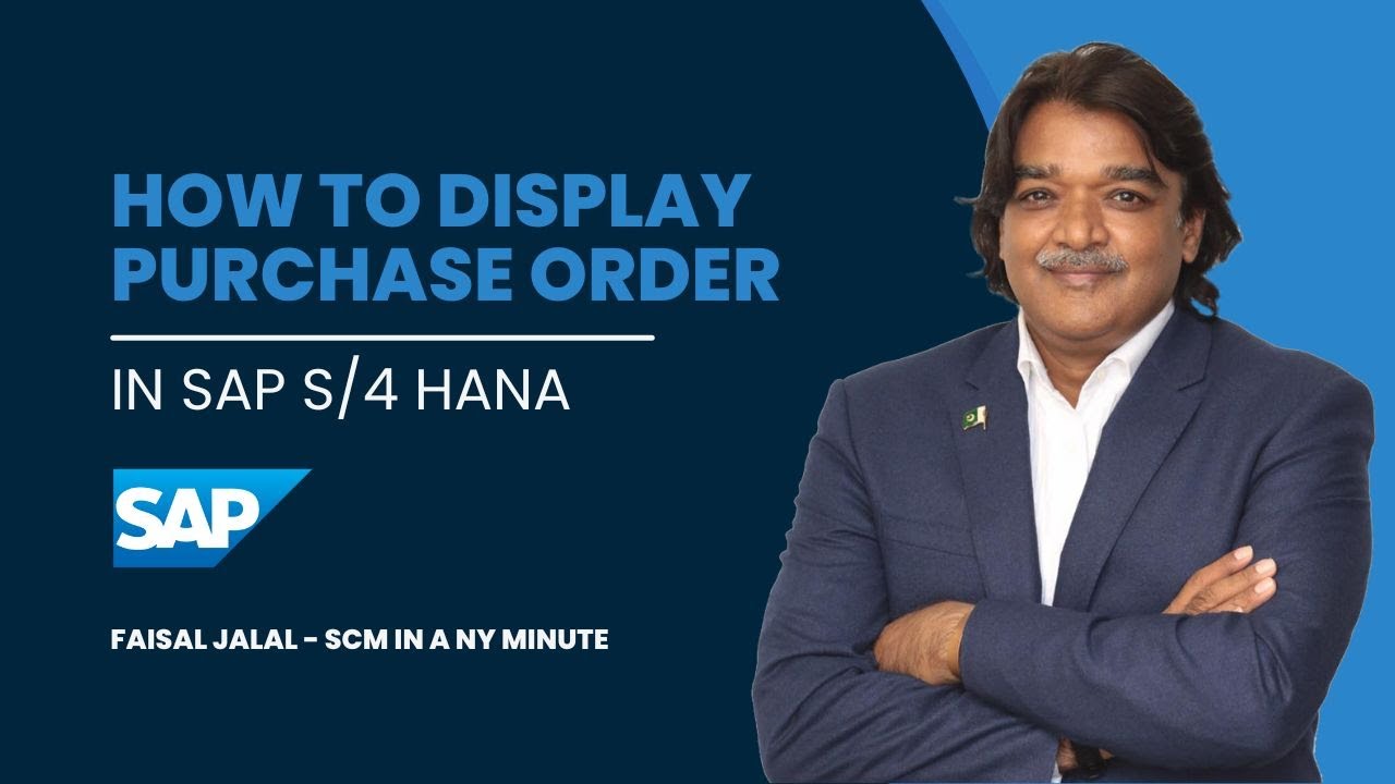Step-11 (P2P): How to Display Purchase Order - YouTube