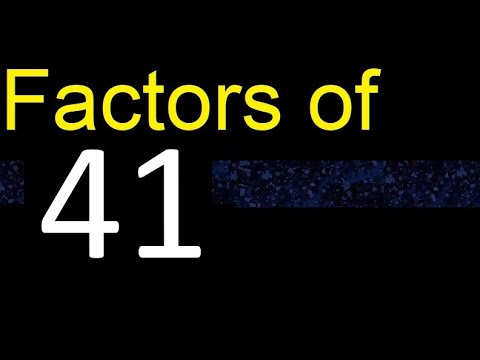 factors of 41 , how to find factors of an integer, dividers of . quick method trick fast - YouTube