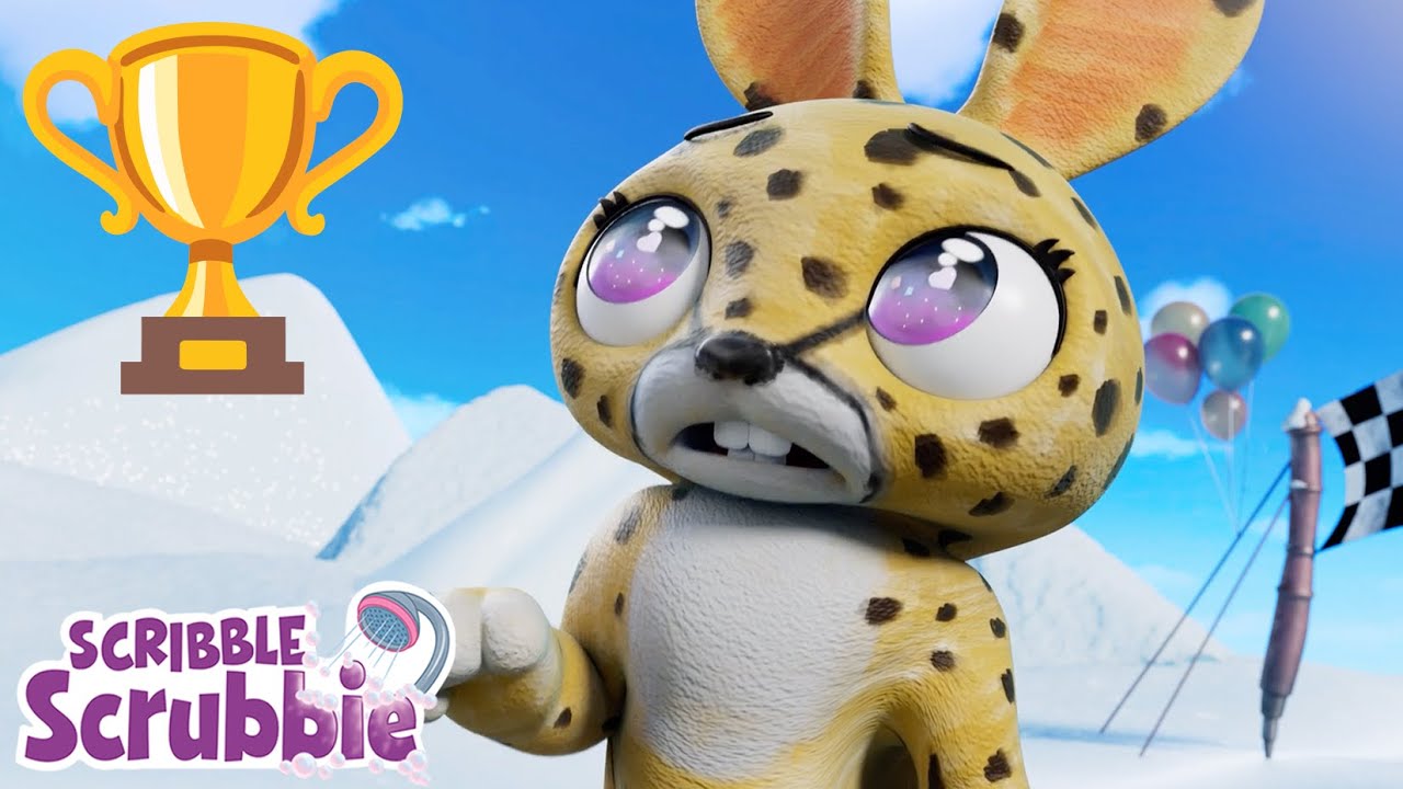 Ready, Set, GO! 🟢 THE SNOW RACE 🏆 Crayola Scribble Scrubbies 🔴 Cartoons ...