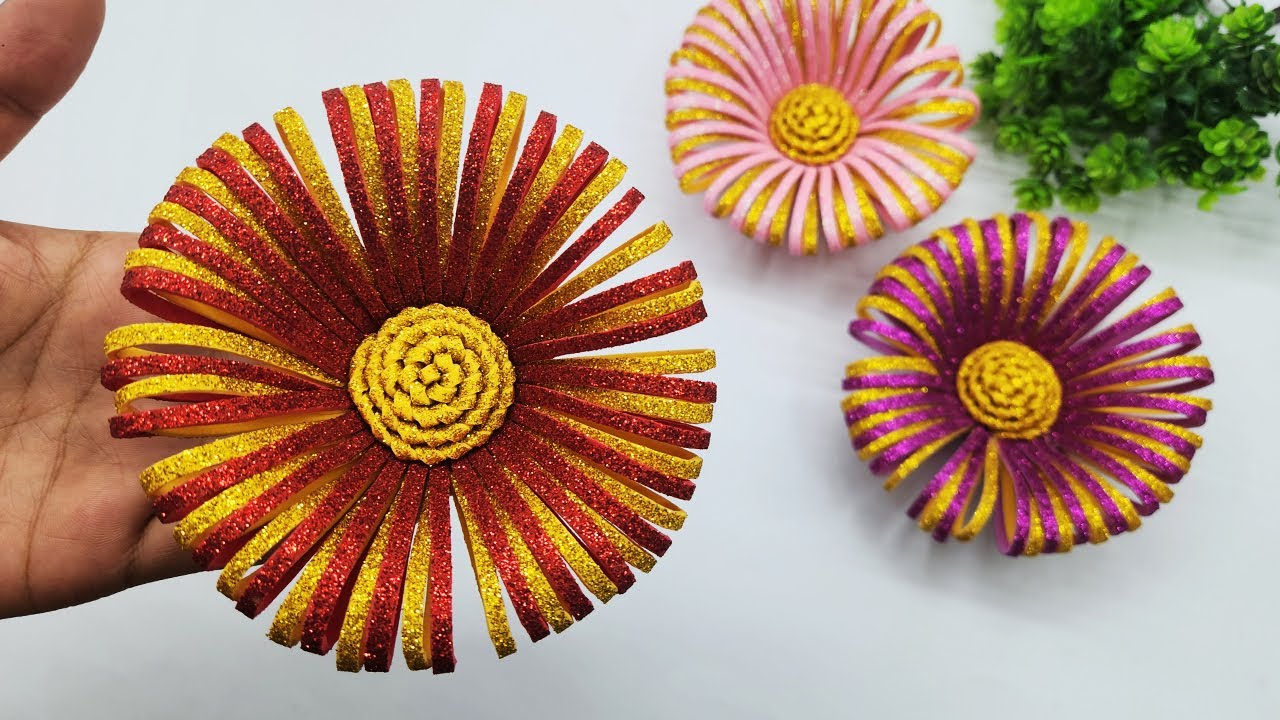How to make Easy Fomiran Paper Flowers DIY Paper Craft Tutorial - YouTube