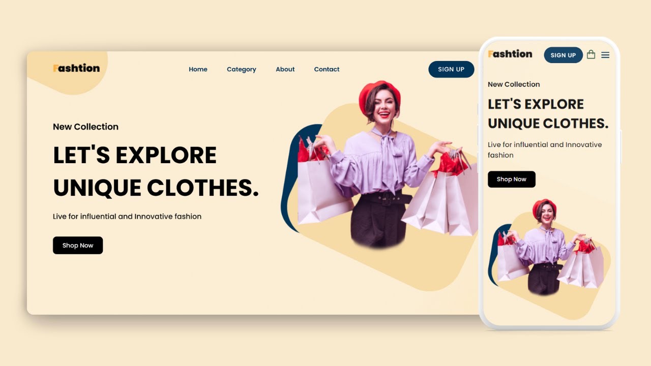 How To Create A Responsive Ecommerce Website Usign Html And Css Youtube 1003