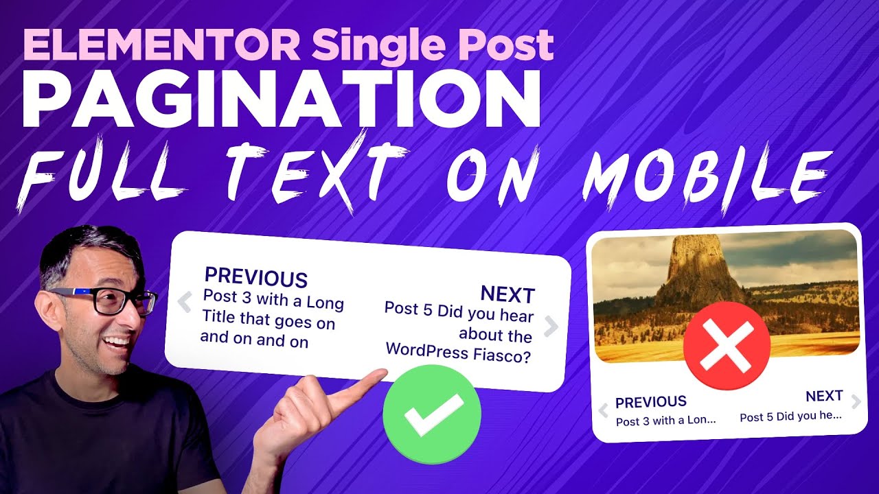 Full Text for Post Pagination - Mobile Elementor CSS - YouTube