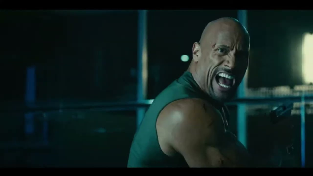 Fast and Furious 7 (Hobbs vs Shaw Fight Scene) - YouTube