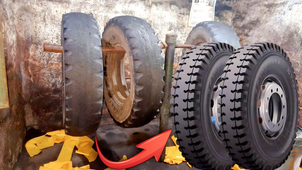 The Most Amazing Retreading old Truck Tyre || Work Process - YouTube