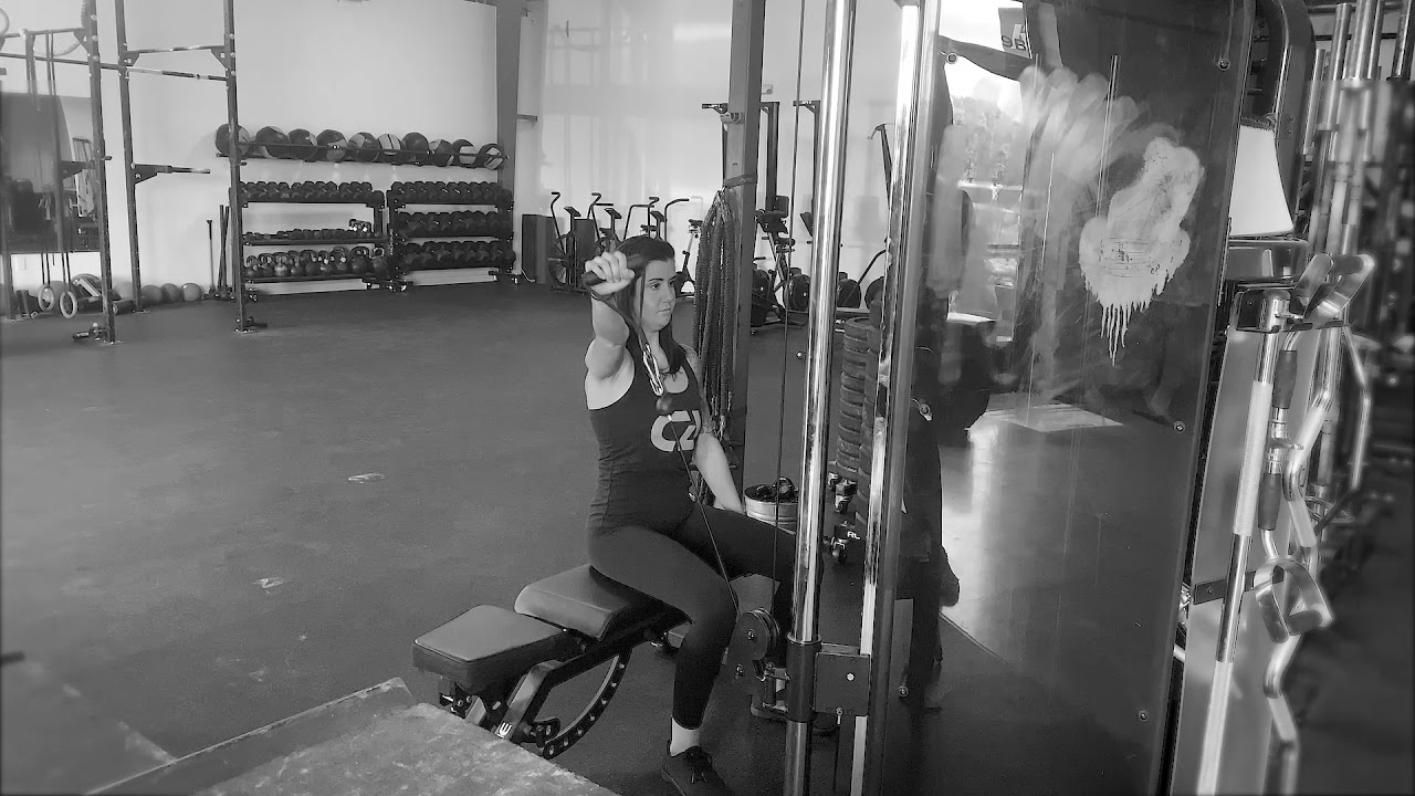 Cable Seated Trap 3 Raise - YouTube