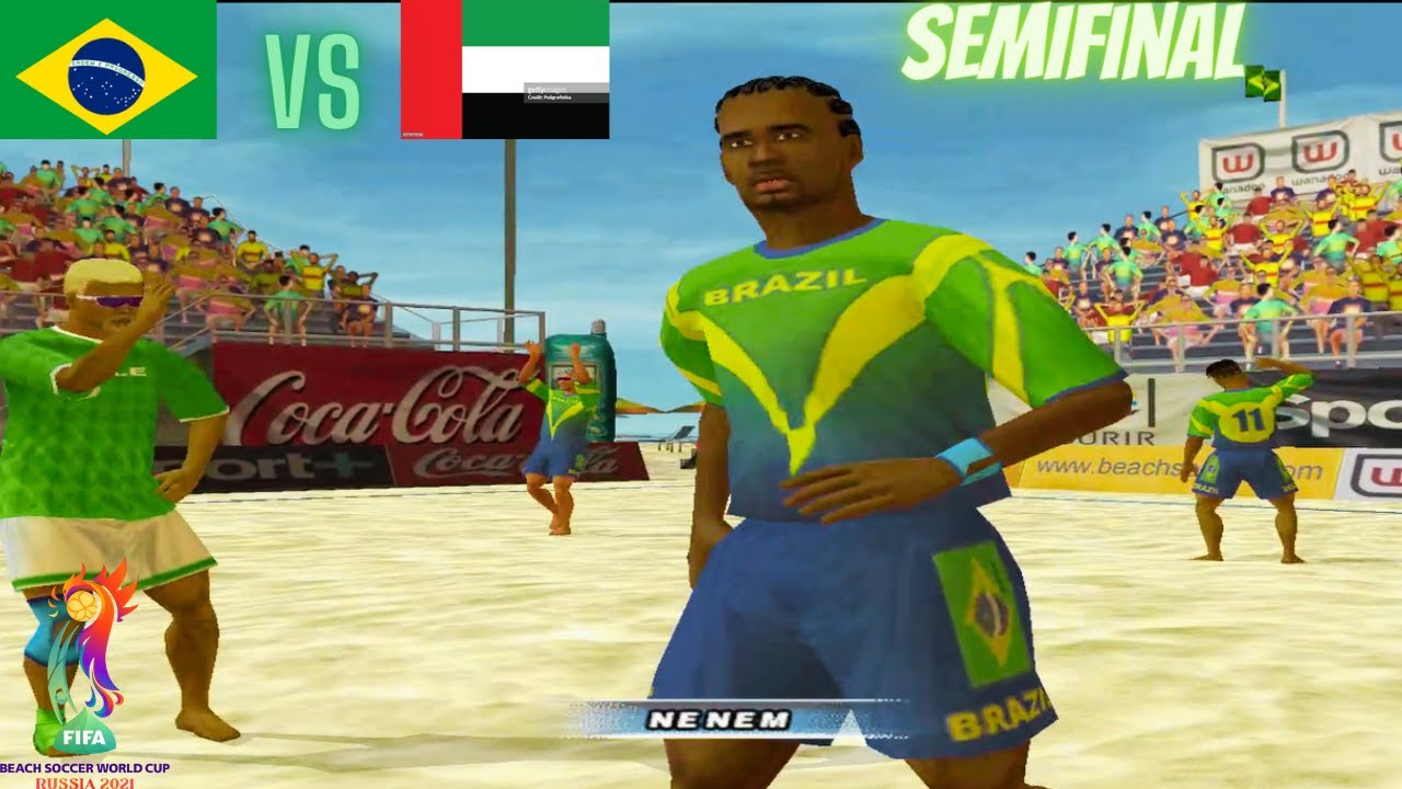 Pro Beach Soccer PS2- Brasil vs Emiratos Árabes Unidos semifinal - YouTube