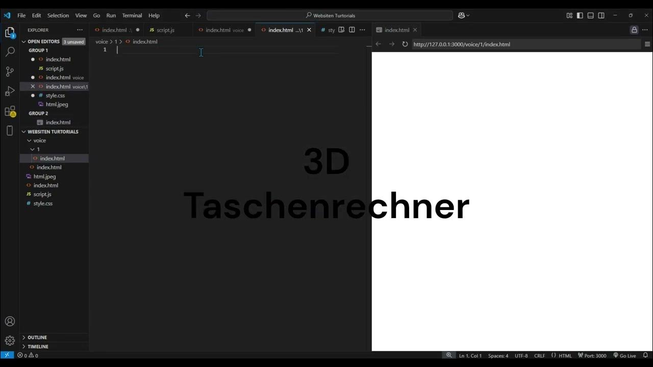 Web Taschenrechner 3D (Gaming Style) HTML, CSS, JAVSCRIPT - YouTube
